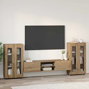 Sestava TV skříněk FLORIN 3 ks Artisanový dub Kompozitní dřevo 3397943