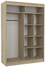 Šatní skříň s posuvnými dveřmi Karen - 150 cm Barva: dub Sonoma