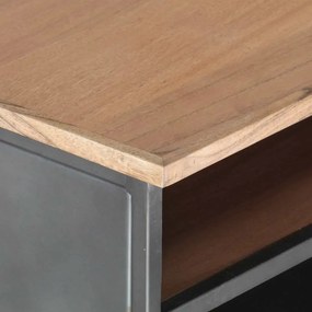 Konferenční stolek šedý 90 x 50 x 35 cm masivní akáciové dřevo 323500