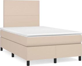 Box spring postel s matrací cappuccino 120x200 cm umělá kůže 3142718
