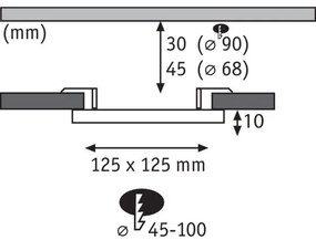 Paulmann 92388 - LED/8,5W IP44 Koupelnové podhledové svítidlo VARIFIT 230V