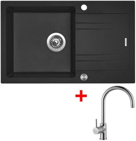 Set Sinks Linea 780 Granblack + Vitalia