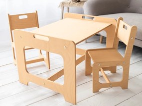 Woodisio Set Židle a stolku SIMO Barva: Transparentní matný lak