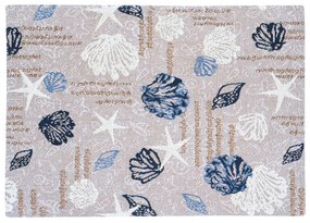 SCANquilt prostírání MOTIV lastury modrobéžová prostírání cca 30 x 45 cm