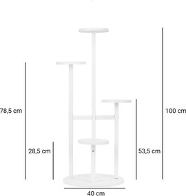 Stojan na květiny FINO bílý
