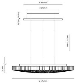 Artemide 0213010APP - LED Stm. lustr na lanku CALIPSO LED/50W/230V 3000K