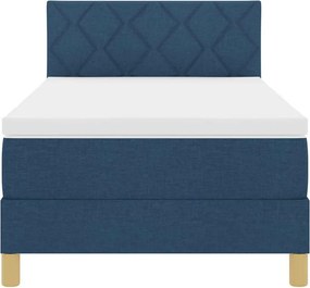 Postel s boxspringem s polštářem Modrá 90 x 200 cm textil 3338971