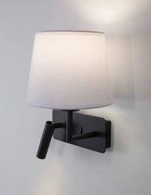 Bílé/matně černé hliníkové nástěnné svítidlo s ohybatelnou konstrukcí Savona – Nova Luce