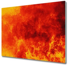 Skleněná krájecí deska plameny 60x52 cm