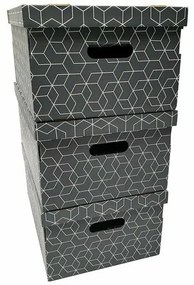 Compactor Sada 3ks skládacích kartonových krabic Compactor - 52 x 29 x 20 cm