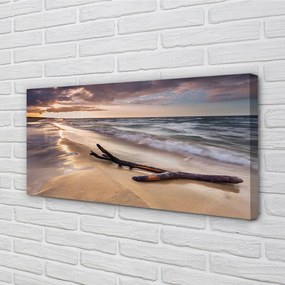 Obrazy na plátně Gdańsk Beach sea sunset 100x50 cm