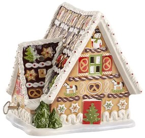 Villeroy & Boch Christmas Toys hrací skříňka / svícen, perníková chaloupka, 16 cm 14-8327-6505
