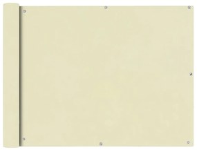 Balkónová zástěna z oxfordské látky 90x400 cm krémová - Default Title