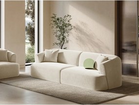 Béžová sametová pohovka 255 cm Campi – Cosmopolitan Design