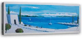 Obraz na plátně Pláž Moře Krajina Modrá - 90x30 cm