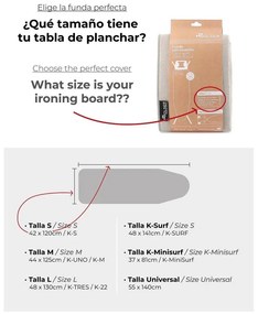 Potah na žehlicí prkno 141x48 cm K-Surf – Rolser
