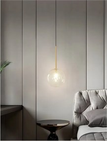 Toolight Rea, Skleněné kulové závěsné stropní svítidlo 15cm APP1680-1CP, OSW-04300