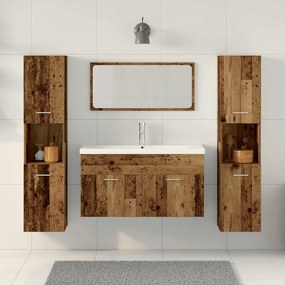 4dílná koupelnová sestava old wood kompozitní dřevo 3328595