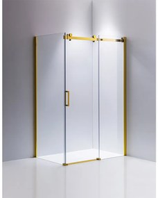 BPS-koupelny Obdélníkový sprchový kout HYD-OK15 100x80 zlatá/transparent