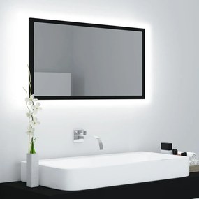 vidaXL LED koupelnové zrcadlo 80 x 8,5 x 37 cm akrylové [804928] Barva: Černá