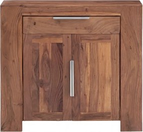 furniture-nabytek.cz - Komoda Osvaro akácie - Stříbrné kovové úchytky