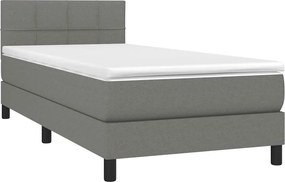 Box spring postel s matrací tmavě šedá 80 x 200 cm textil 3140010