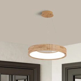 Brilagi - LED Lustr na lanku FALCON WOOD MODERN LED/30W/230V pr. 45 cm dřevo
