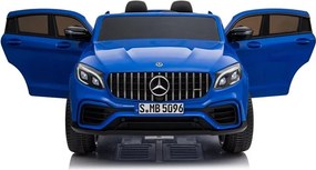 LEAN CARS Elektrické autíčko Mercedes GLC 63S LED MP3 modré lakované
