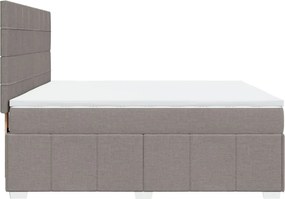 Box spring postel s matrací taupe 180x200 cm textil 3294051