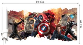 Samolepka na zeď "Avengers" 90x46 cm
