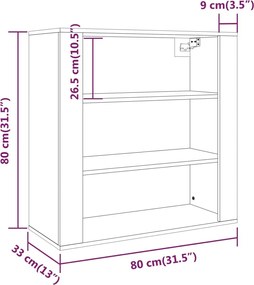 vidaXL Skříň highboard kompozitní dřevo [3185375] Barva: hnědý dub