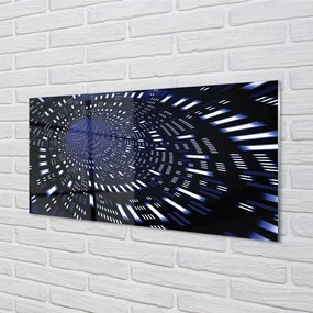 Obraz na skle Blue 3d tunel 140x70 cm