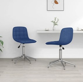 vidaXL Otočné jídelní židle 2 ks textil [334054] Barva: Modrá