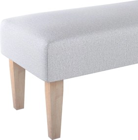 Dlouhá lavička 100x40cm barva šedá látka pletený vzor
