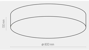 Stropní svítidlo RONDO 6xE27/15W/230V pr. 80 cm šedá