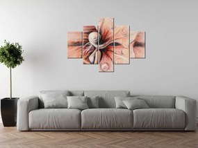 Gario Ručně malovaný obraz Tajemná neznámá - 5 dílný Rozměry: 150 x 70 cm