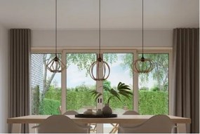 Lustr SOLLUX Arancia E27 1x60W bez zdroje SL.0391 přírodní dřevo