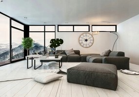 Rea Tutumi, nástěnné hodiny 60cm, LOFT ZEGAR MDF, hnědá-černá, MC70898