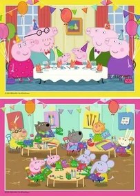 Ravensburger - Puzzle - Prasátko Peppa na oslavě / 2x12 dílků / od 3 l
