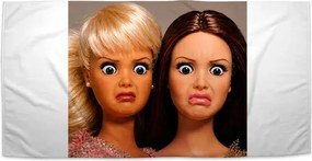 Sablio Ručník Šokovaná Barbie - Meme Barbie - 30x50 cm
