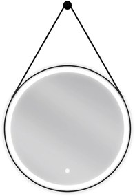 Mexen Reni, LED koupelnové zrcadlo s podsvícením 60x60 cm, 6000K, černý rám, ochrana proti zamlžování, 9812-060-060-611-70