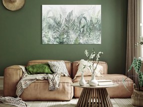Obraz na akrylovém skle Divoká louka - bujná vegetace prolínající se na bílém pozadí