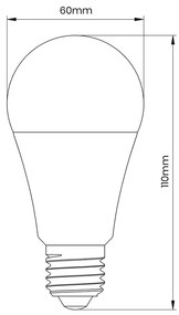LED žárovka E27 teplá 3000k 9w 820 lm senzor soumraku