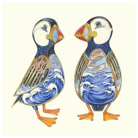 Tácek pod sklenici Puffins 9x9, The DM Collection UK