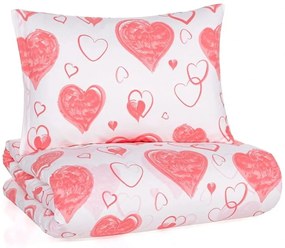Bavlněné ložní povlečení Pink Love - 100% bavlna Renforcé - 70 x 90 cm - 140 x 200 cm