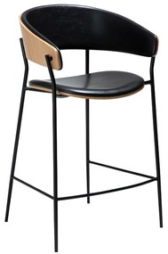 OnaDnes -20% ​​​​​Dan-Form Dubová barová židle DAN-FORM Crib s koženkovým sedákem 63 cm
