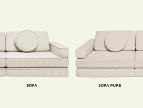 Velký multifunkční skládací bunkr z manšestru SOFA Zvolte barvu: Světle růžová