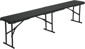 NC3404 ANTRACITOVÁ SKLÁDACÍ KEMPINGOVÁ LAVICE 180 CM NILS CAMP