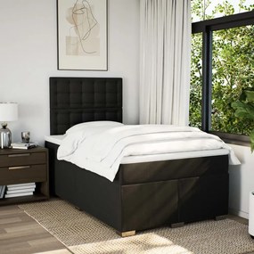 Box spring postel s matrací černá 120x190 cm textil 3290443