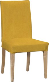 Potah na židli IKEA  Henriksdal, krátký barva žlutá látka pletený vzor